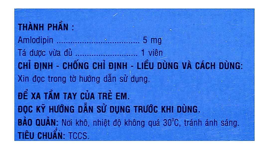 Apitim 5 trị tăng huyết áp, đau thắt ngực (3 vỉ x 10 viên) chính hãng ...
