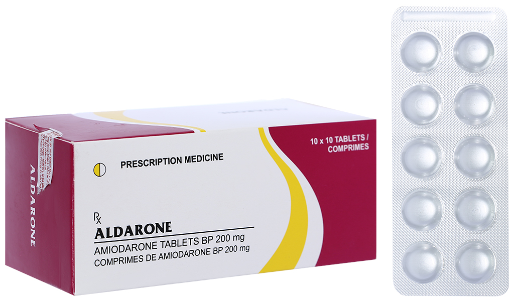 Aldarone 200mg trị loạn nhịp tim (10 vỉ x 10 viên) - 08/2024 ...