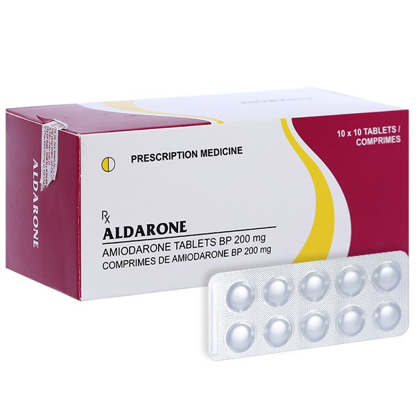 Aldarone 200mg trị loạn nhịp tim (10 vỉ x 10 viên) - 11/2024 ...
