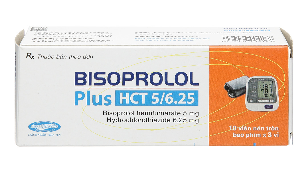 Bisoprolol Plus HCT 5mg/6.25mg hộp 30 viên điều trị tăng huyết áp - Nhà ...