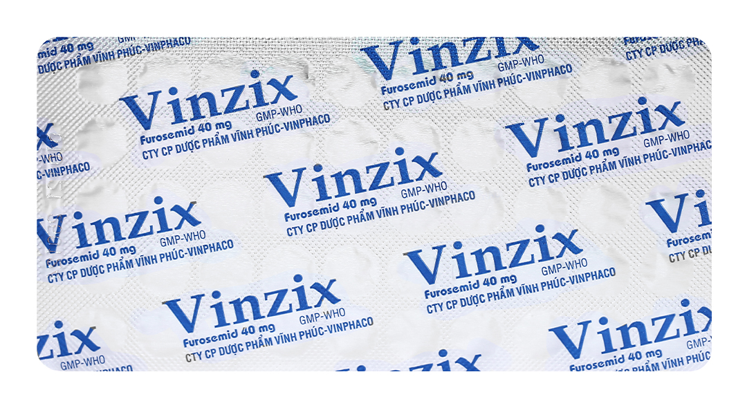 Vinzix 40mg trị tăng huyết áp, phù do tim (5 vỉ x 50 viên) - 07/2024 ...