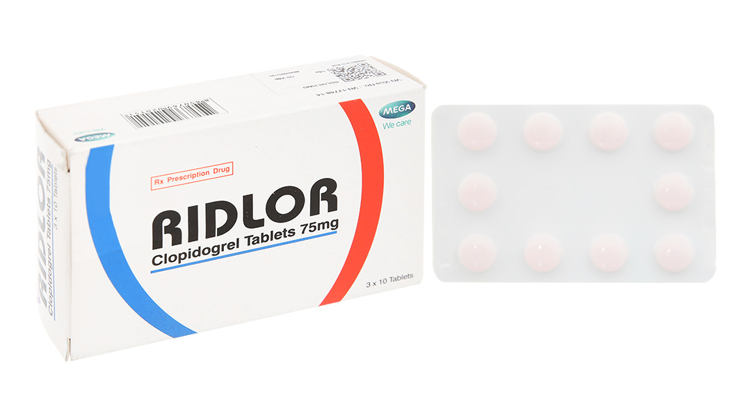 Ridlor 75mg thuốc trị rối loạn nghẽn mạch máu (3 vỉ x 10 viên) - 08/ ...