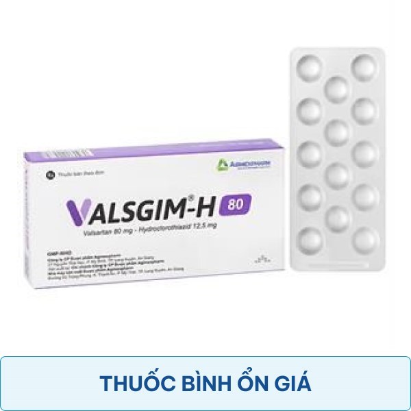 Valsgim - H 160 mg/12.5 mg điều trị bệnh tăng huyết áp (2 vỉ x 14 viên ...