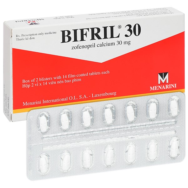Bifril 30 trị tăng huyết áp, nhồi máu cơ tim (2 vỉ x 14 viên) - 09/2024 ...
