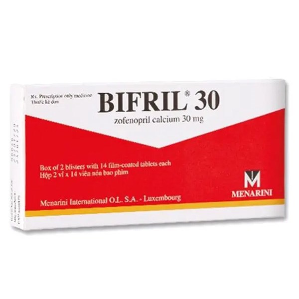 Bifril Menarini 15mg trị tăng huyết áp, nhồi máu cơ tim (2 vỉ x 14 viên ...