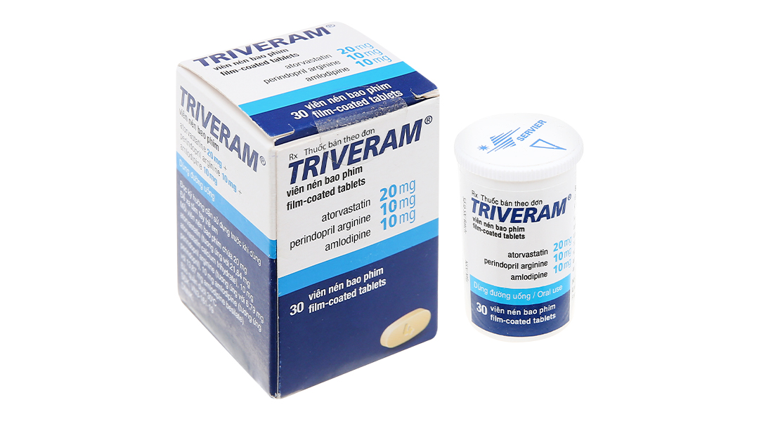Triveram 20mg/10mg/10mg trị tăng huyết áp chai 30 viên - 05/2024 ...