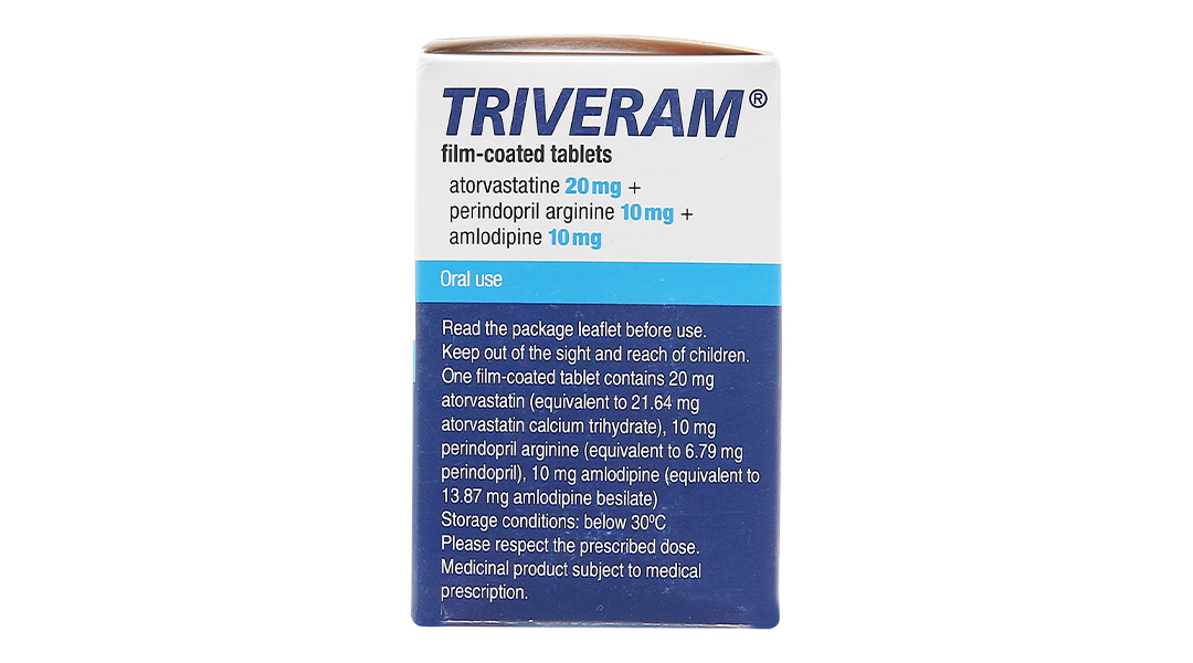 Triveram 20mg/10mg/10mg trị tăng huyết áp chai 30 viên - 05/2024 ...