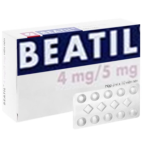 Beatil 4mg/10mg trị tăng huyết áp, mạch vành