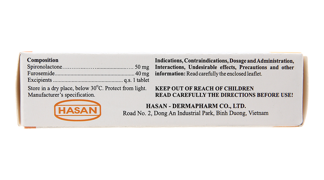 Spinolac Fort thuốc lợi tiểu trị tăng huyết áp, suy tim (5 vỉ x 10 viên ...