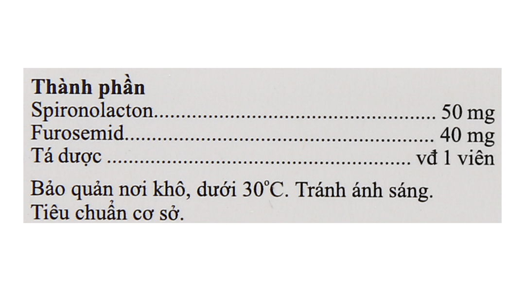 Spinolac Fort thuốc lợi tiểu trị tăng huyết áp, suy tim (5 vỉ x 10 viên ...
