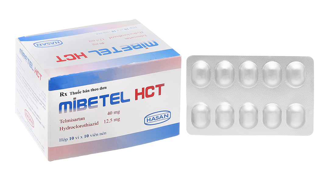 Mibetel HCT 40mg/12.5mg trị tăng huyết áp (10 vỉ x 10 viên) - 08/2024 ...