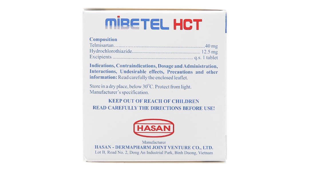 Mibetel HCT 40mg/12.5mg trị tăng huyết áp (10 vỉ x 10 viên) - 08/2024 ...