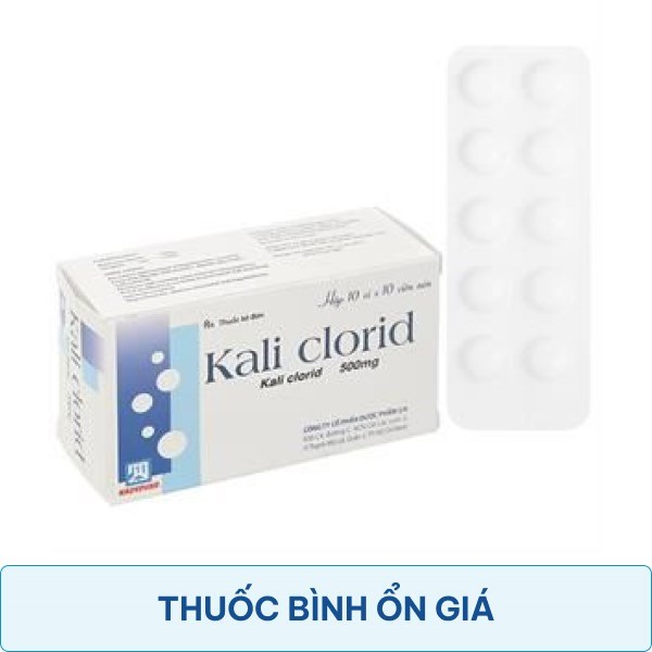 Kalium Chloratum 500mg phòng và trị thiếu kali (10 vỉ x 10 viên) - 03/ ...