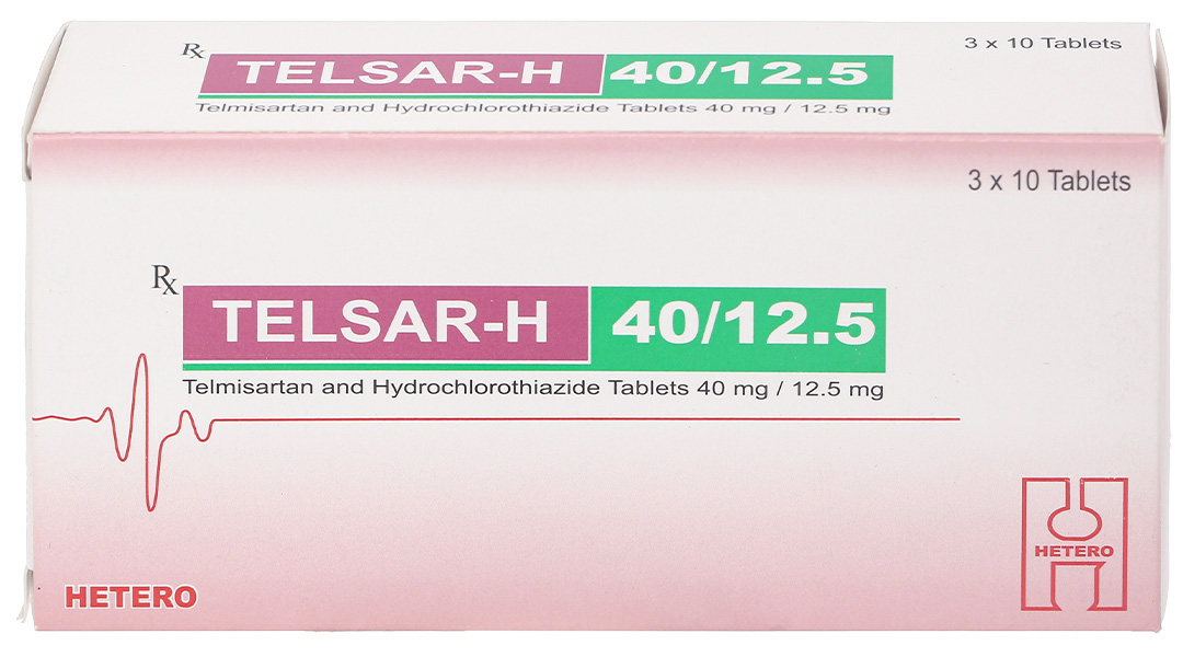 Telsar-H 40/12.5 trị tăng huyết áp (3 vỉ x 10 viên) - 07/2024 ...