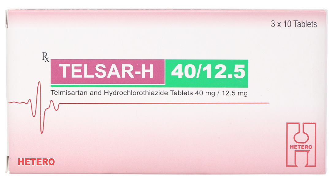 Telsar-H 40/12.5 trị tăng huyết áp (3 vỉ x 10 viên) - 07/2024 ...
