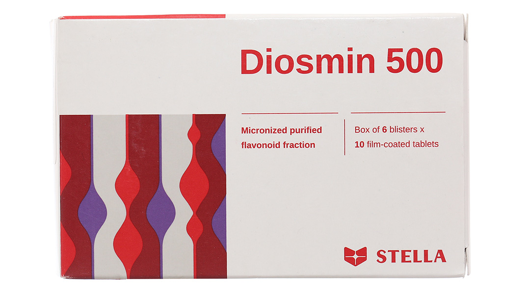 Diosmin 500 trị trĩ, suy giãn tĩnh mạch (6 vỉ x 10 viên) - 08/2024 ...
