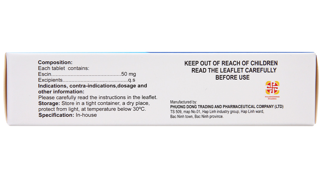 Anbaescin 50mg phòng và điều trị tụ máu, chống viêm, giãn tĩnh mạch (3 ...