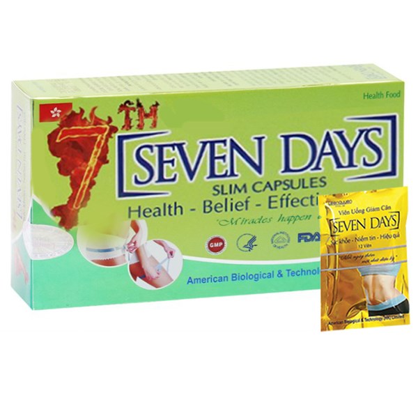 Viên Uống Giảm Cân Seven Days Hộp 36v - 01/2026 | nhathuocankhang.com