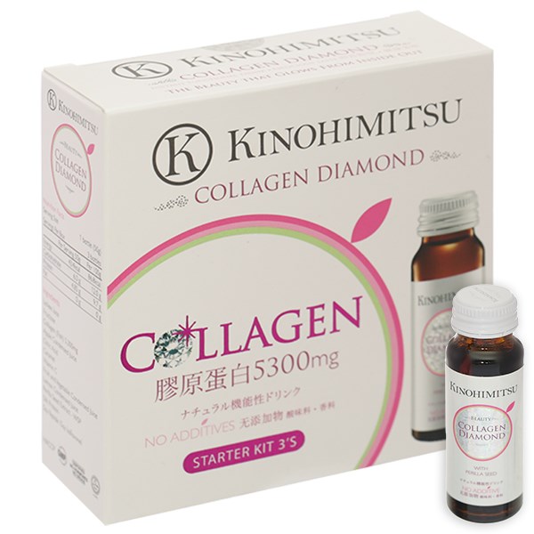 Thực phẩm bảo vệ sức khỏe Kinohimitsu Collagen Diamond 5300 Hộp 50G x 3 ...