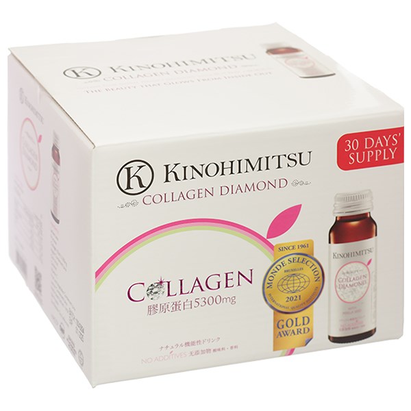 Thực phẩm bảo vệ sức khỏe Kinohimitsu Collagen Diamond 5300 Hộp 50G x ...