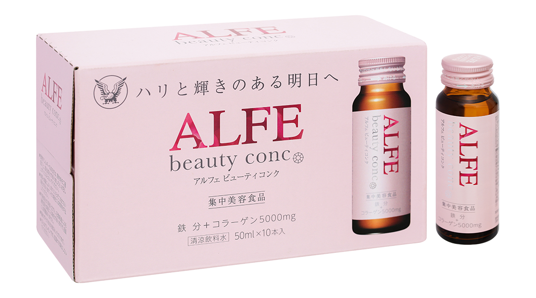 Nước uống Alfe Beauty Conc bổ sung collagen, giúp da sáng đẹp mịn màng hộp 10 chai x 50ml - 08/ ...