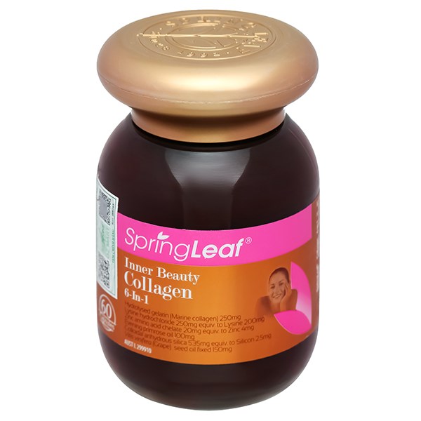 Thực phẩm bảo vệ sức khỏe Springleaf Inner Beauty Collagen 6-In-1 lọ 60 ...