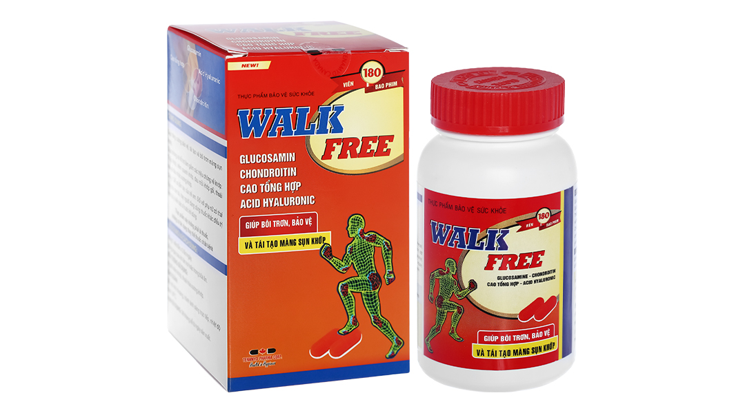 Walk Free hỗ trợ bảo vệ, tái tạo sụn khớp lọ 180 viên - 08/2024 ...
