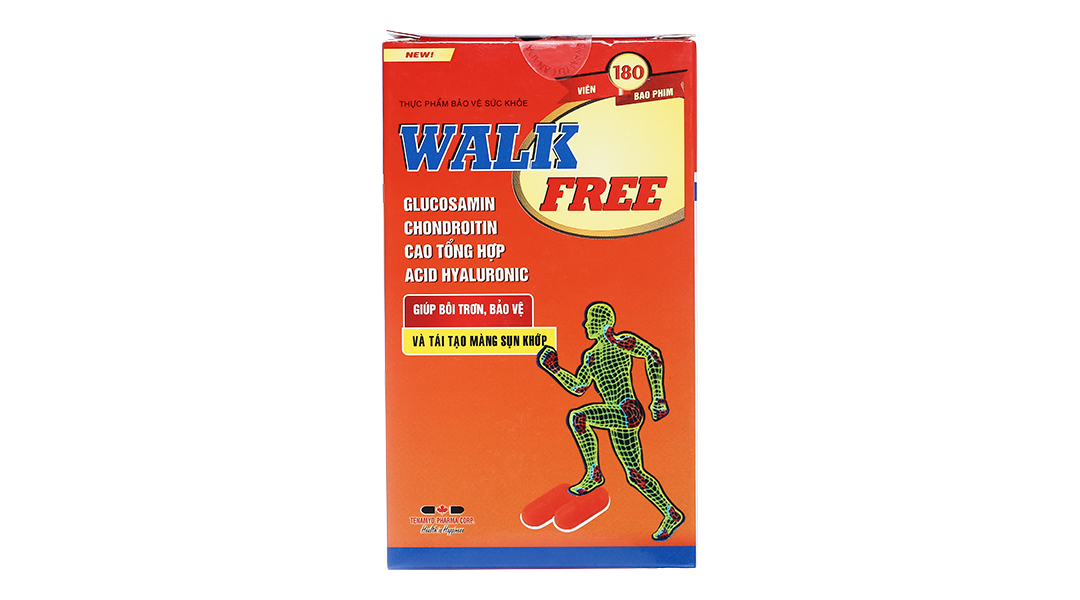 Walk Free hỗ trợ bảo vệ, tái tạo sụn khớp lọ 180 viên - 08/2024 ...