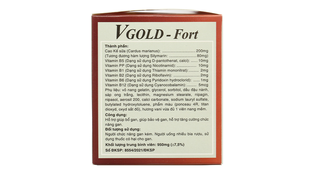 Thực phẩm bảo vệ sức khỏe VGOLD - Fort Hộp 60v - Nhà thuốc An Khang