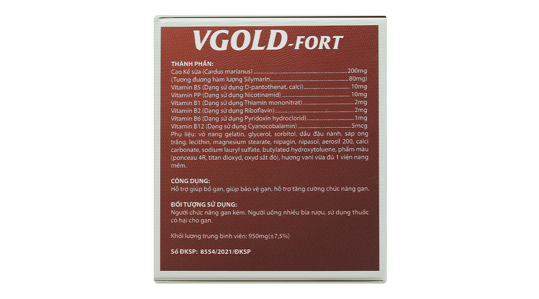 Vgold - Fort giúp tăng cường chức năng gan hộp 60 viên - 08/2024 ...