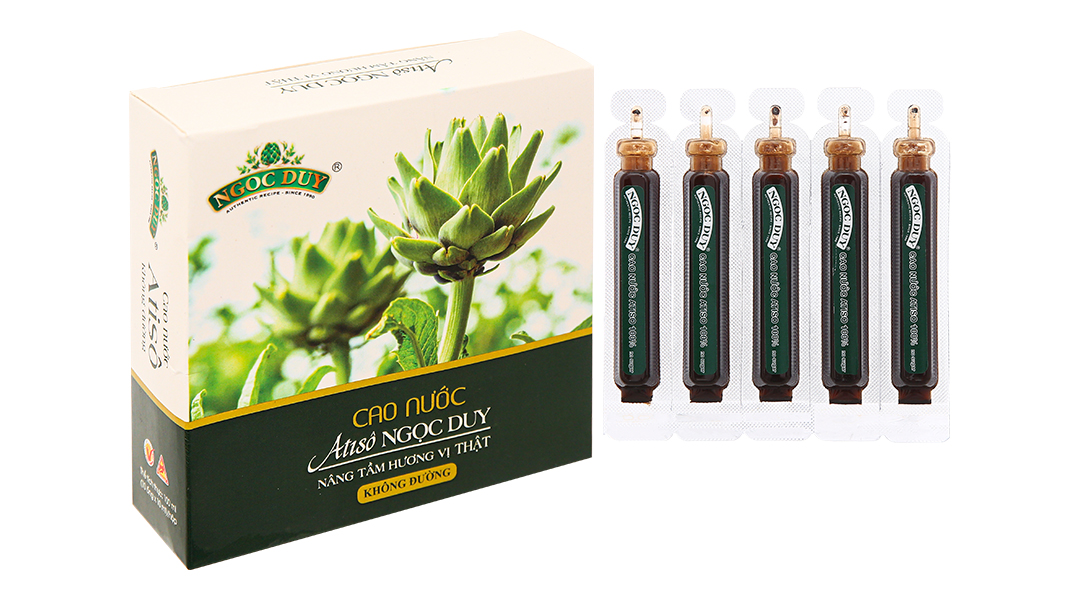 Cao nước Atisô Ngọc Duy không đường giúp bổ gan, lợi mật hộp 10 ống x ...