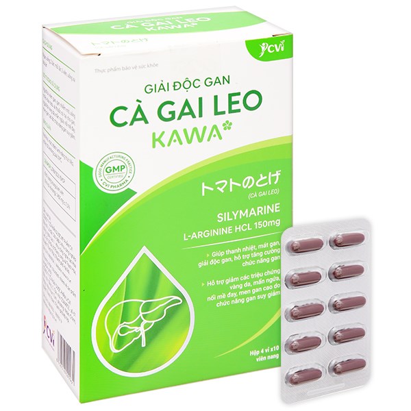 Giải Độc Gan Cà Gai Leo Kawa tăng cường chức năng gan hộp 40 viên - 12/2024 | nhathuocankhang.com