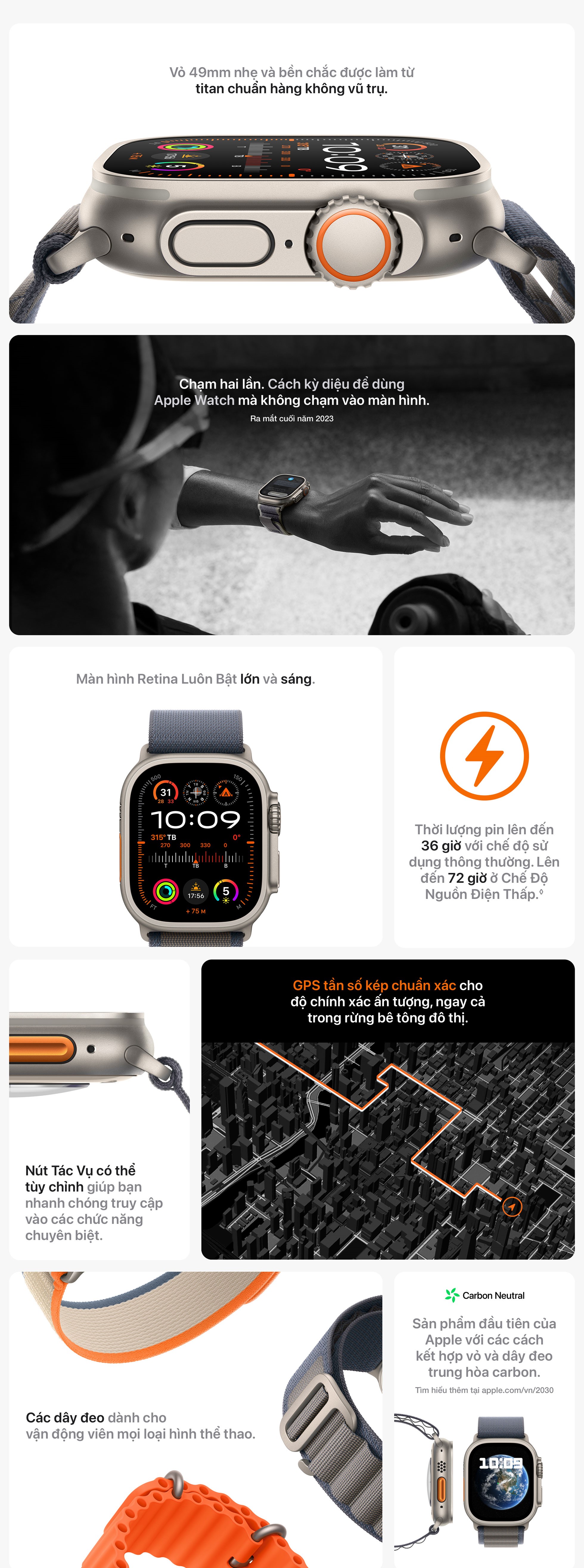 Apple Watch Ultra 2 GPS + Cellular 49mm Alpine Loop - chính hãng