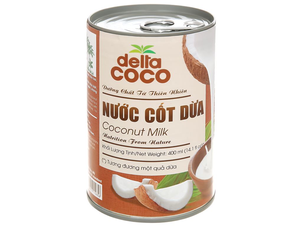 Nước cốt dừa tươi Delta Coco 400ml giá tốt tại Bách hoá XANH