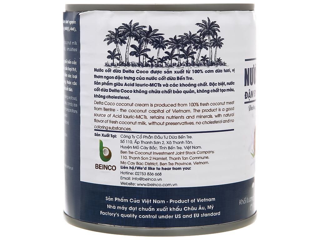 Cốt dừa đậm đặc Delta Coco 300ml giá tốt tại Bách hoá XANH