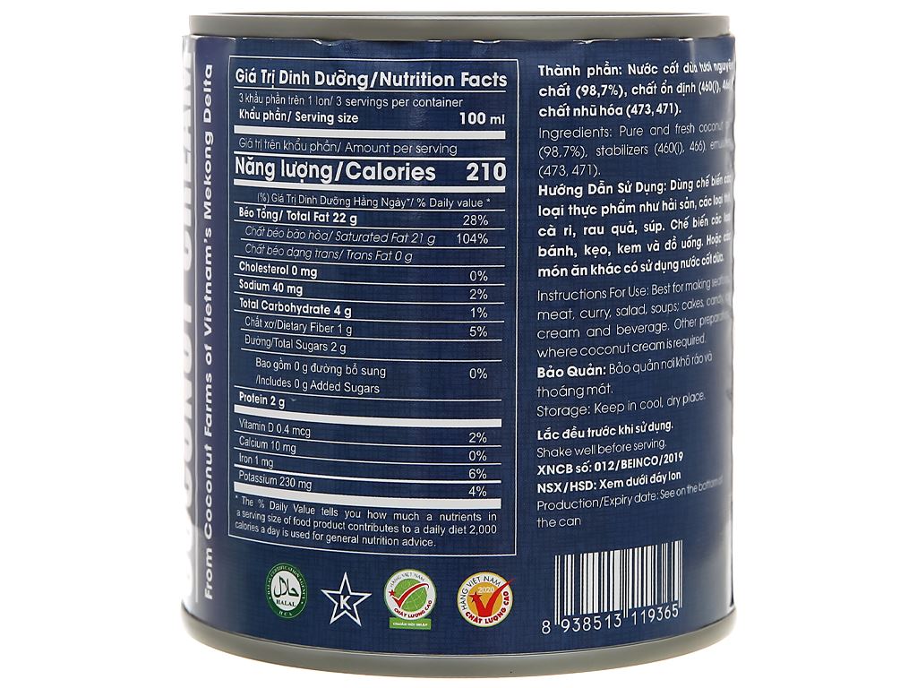 Cốt dừa đậm đặc Delta Coco 300ml giá tốt tại Bách hoá XANH