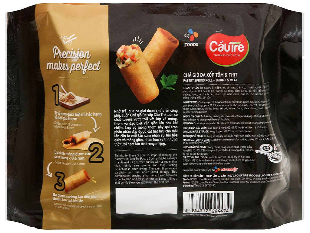 Chả giò Cầu Tre tôm thịt 400g giá tốt tại Bách hoá XANH