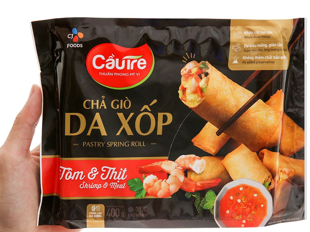 Chả giò Cầu Tre tôm thịt 400g giá tốt tại Bách hoá XANH