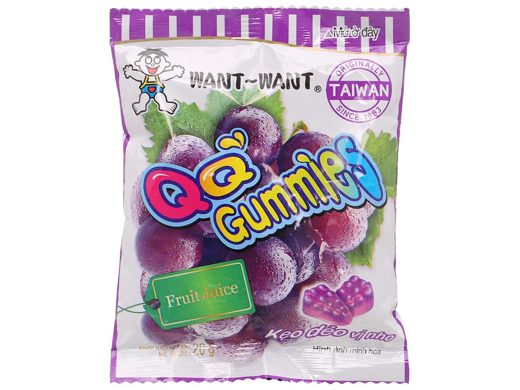Kẹo dẻo vị nho Want Want gói 20g giá tốt tại Bách hoá XANH