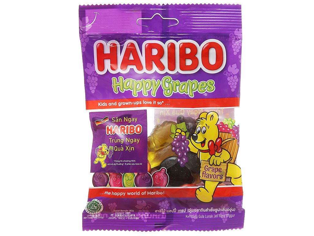 Kẹo dẻo trái cây Haribo Happy 80g giá tốt tại Bách hoá XANH