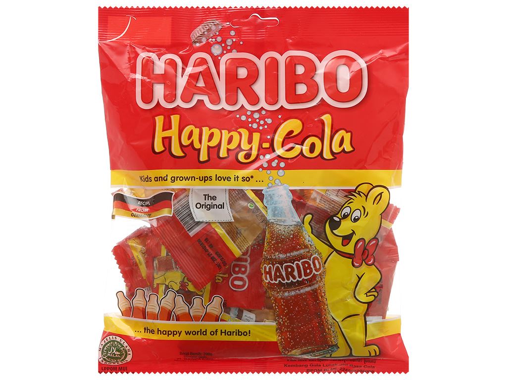 Kẹo dẻo happy cola Haribo gói 200g tại Bách hoá XANH