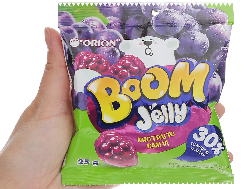 Kẹo dẻo vị nho Orion Boom Jelly gói 25g tại Bách hoá XANH