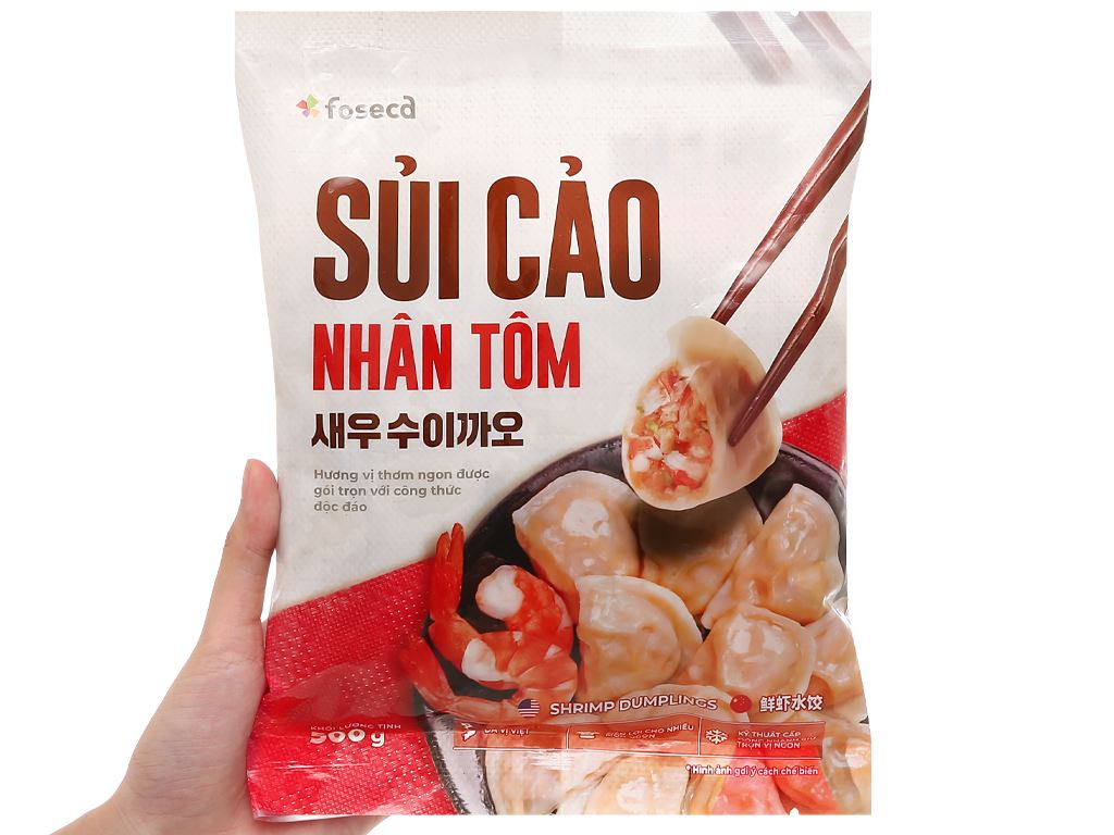 Sủi cảo nhân tôm Foseca gói 500g giá tốt tại Bách hoá XANH