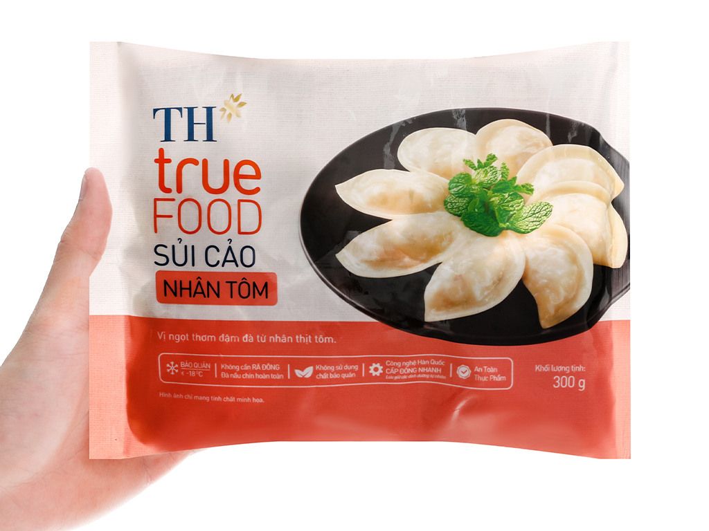 Sủi cảo nhân tôm TH True Food 300g