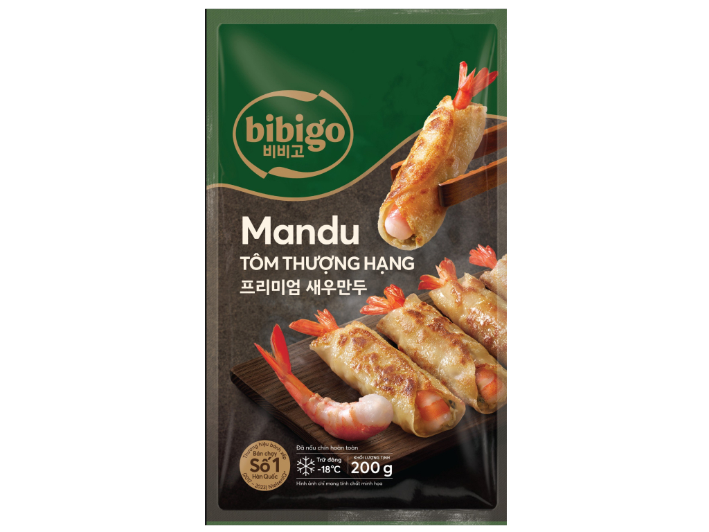 Bánh mandu tôm thượng hạng Bibigo gói 200g