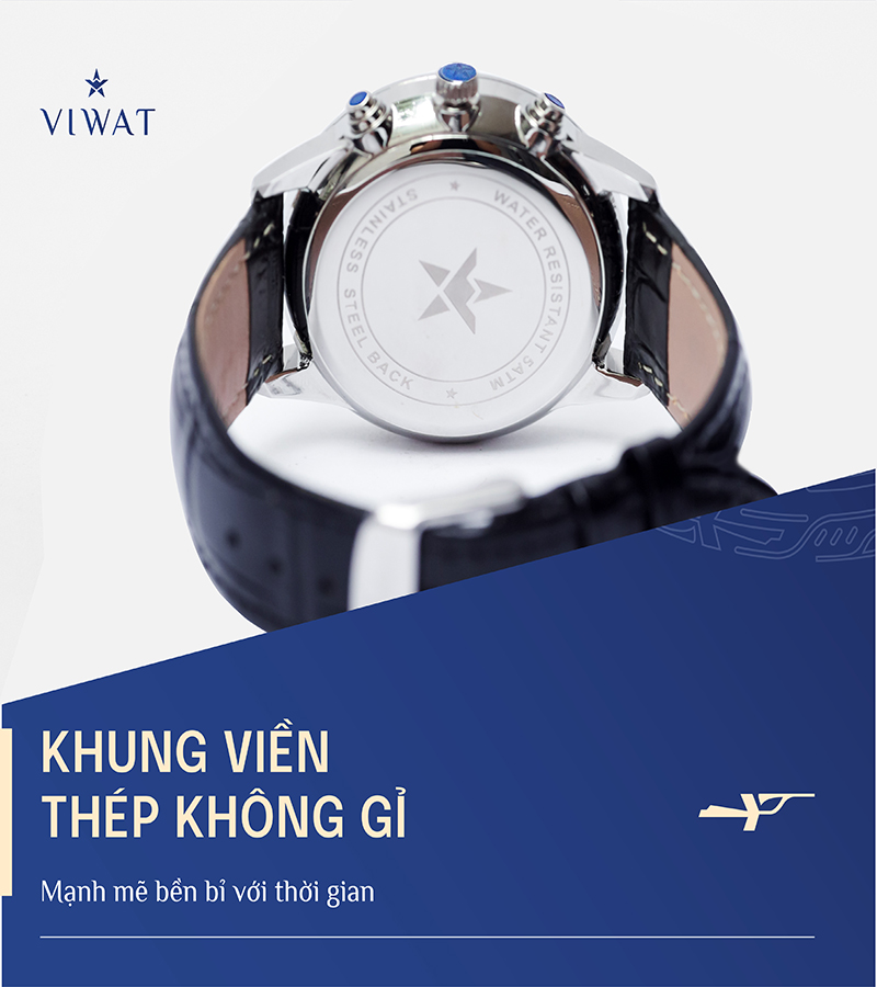 Đồng hồ ViWat Tinh Hoa 40 mm Nam V9.W1029C mẫu mới, chính hãng