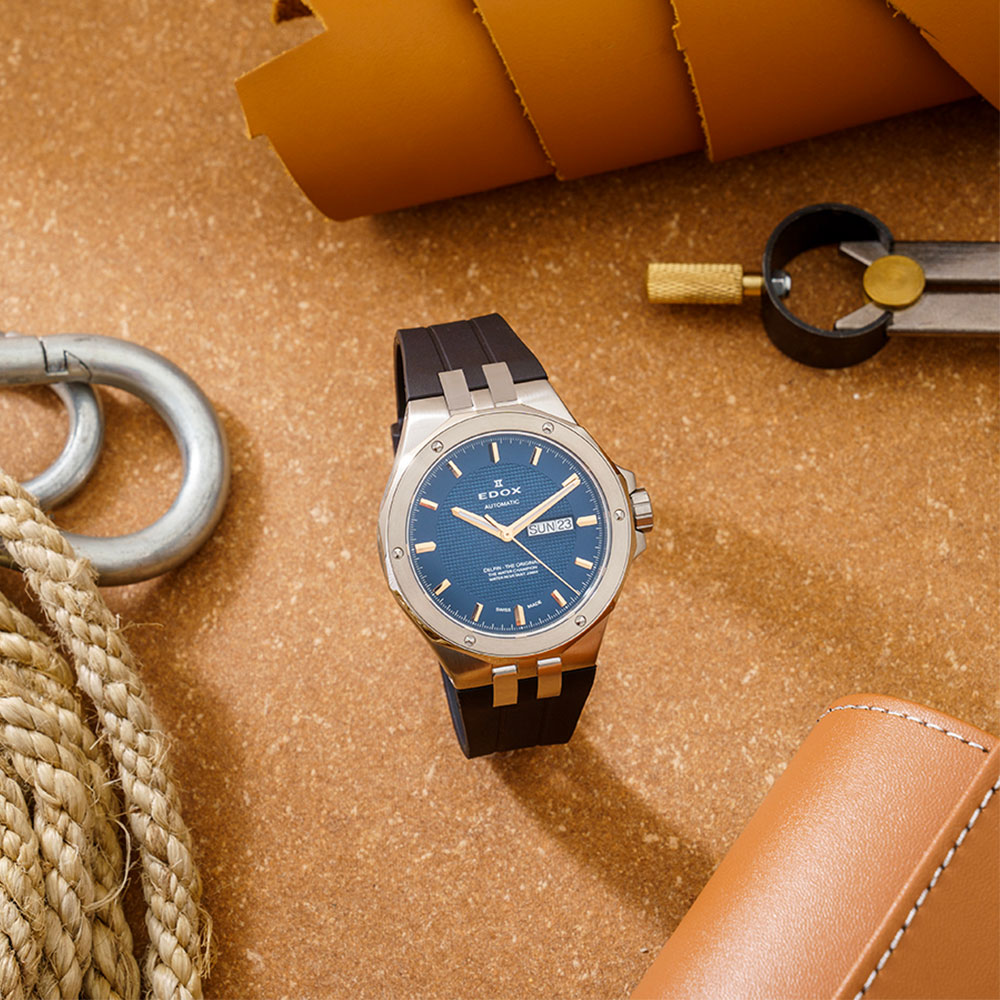 Đồng hồ Edox 88005-3CA-BUIR Nam 43 mm Delfin Thụy Sĩ