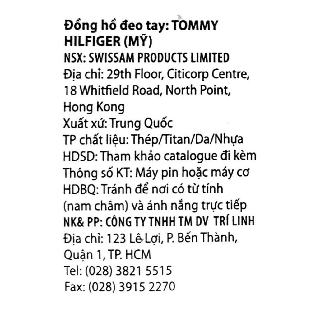 Đồng hồ Tommy Hilfiger 1710491 chính hãng, giá rẻ, mẫu mã đẹp