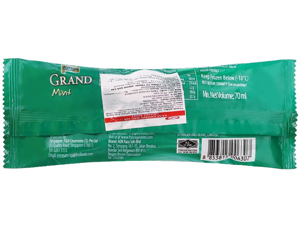 Kem bạc hà phủ socola King's 60g giá tốt tại Bách hoá XANH