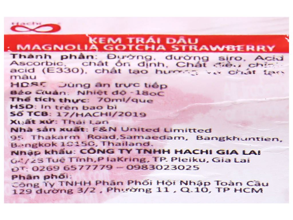 Kem trái dâu Magnolia Gotcha 80g giá tốt tại Bách hoá XANH